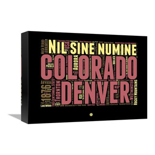 "Denver Word Cloud 1" Fine Art Print, 12" x 16" - Modern - Prints And ...