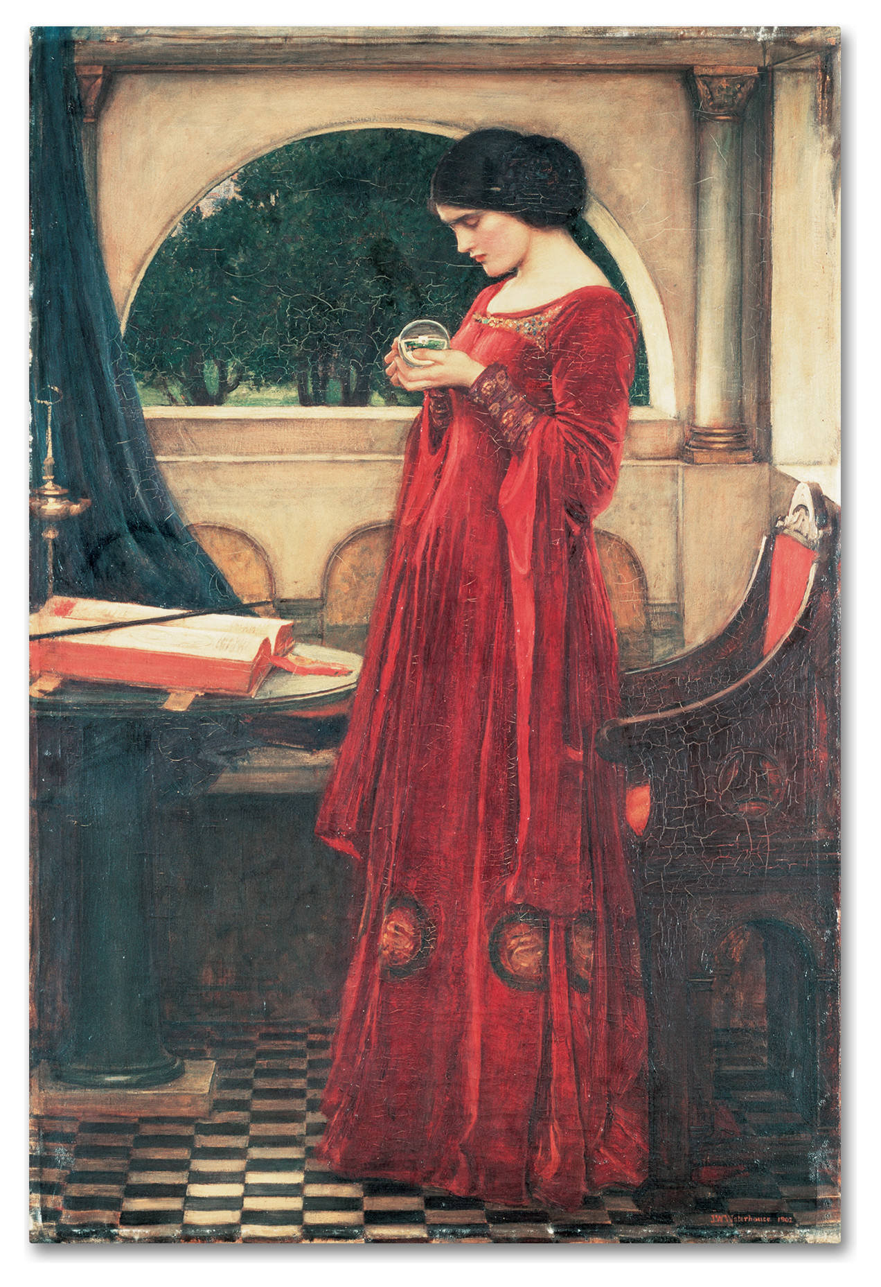 John William Waterhouse 'The Crystal Ball' Canvas Art, 47"x30 ...