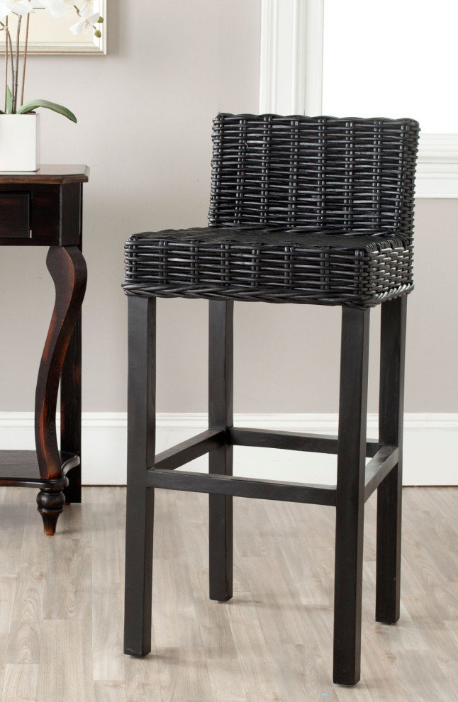 Nate Bar Stool Black Set of 2 - Tropical - Bar Stools And Counter ...