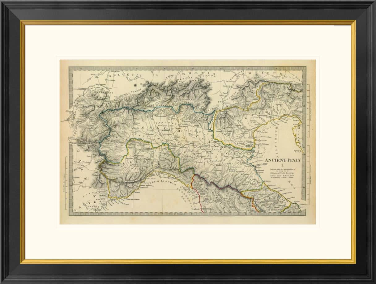 Ancient Italy I, 1832, 32"x1.5"x24", 32"x1.5"x24" - Traditional ...