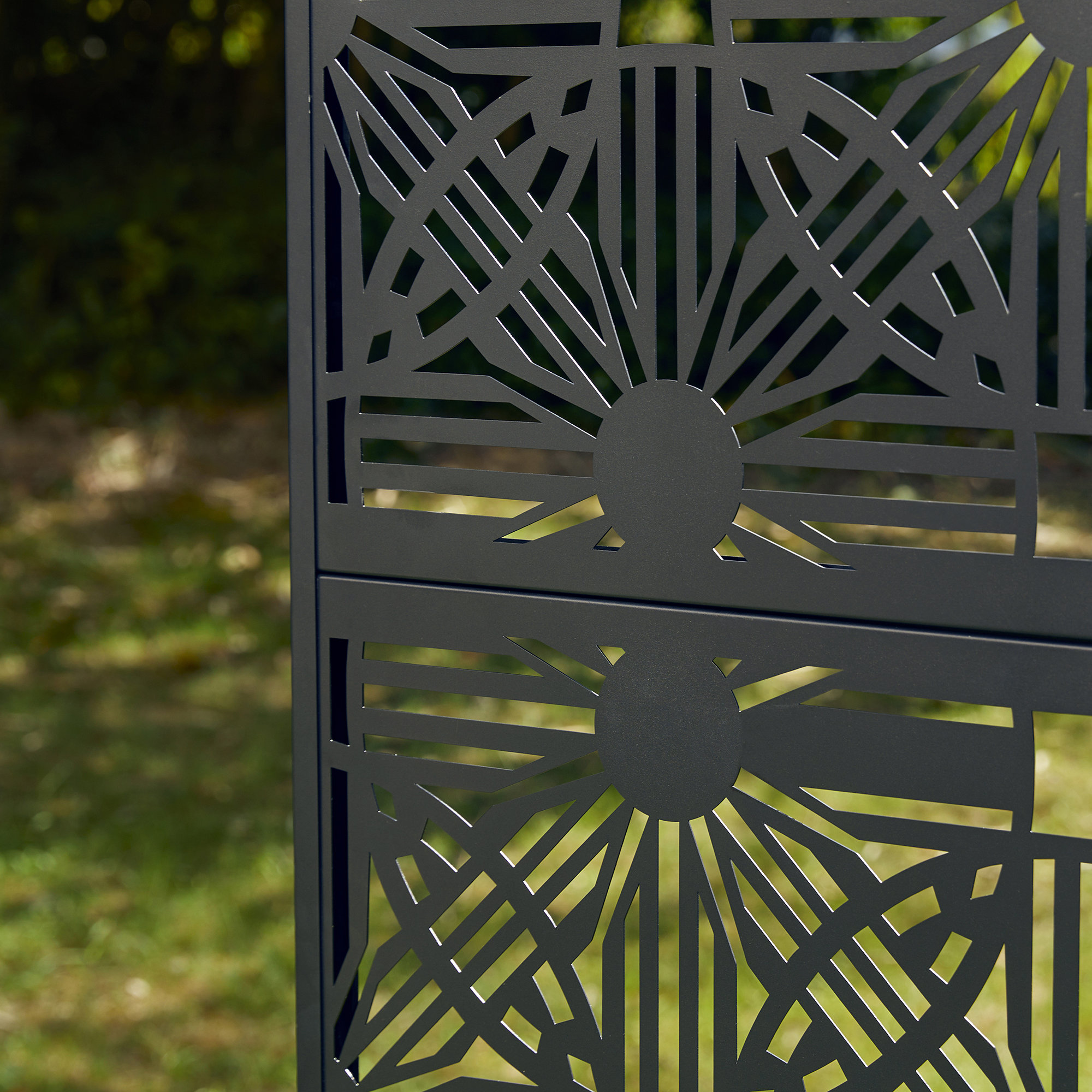 6ft Galvanized Steel Privacy Screen Fence - Transitional - Screens And ...