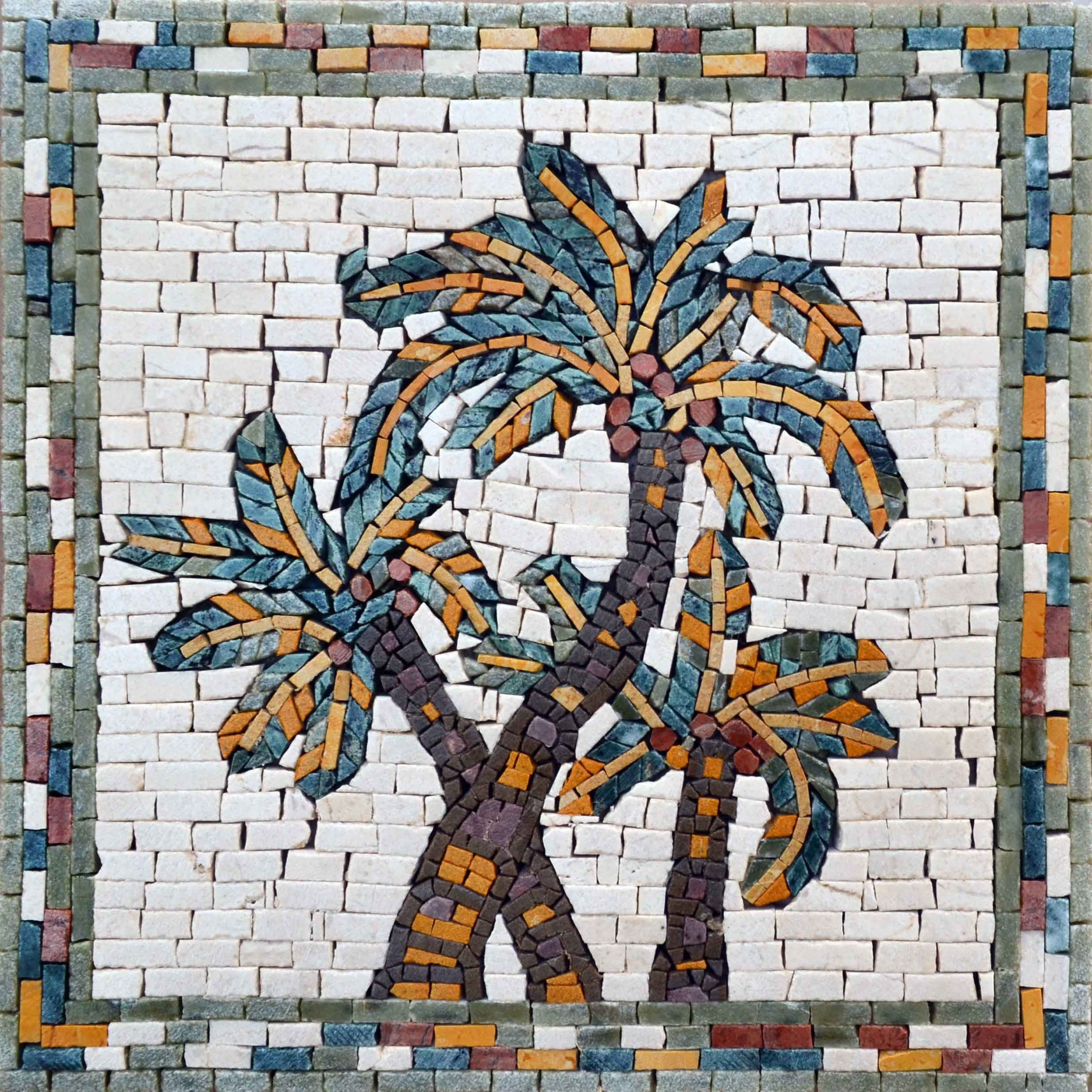 Mosaic Designs, Desert Palm, 12" x 12" - Tropical - Tile Murals - by ...