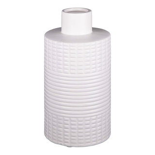 Sumatra Ceramic Vase, Matte White - Transitional - Vases - by Urban ...