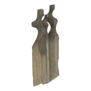 Cast Women Wall Art, 3-Piece Set, Splinter Stone Finish - Contemporary ...