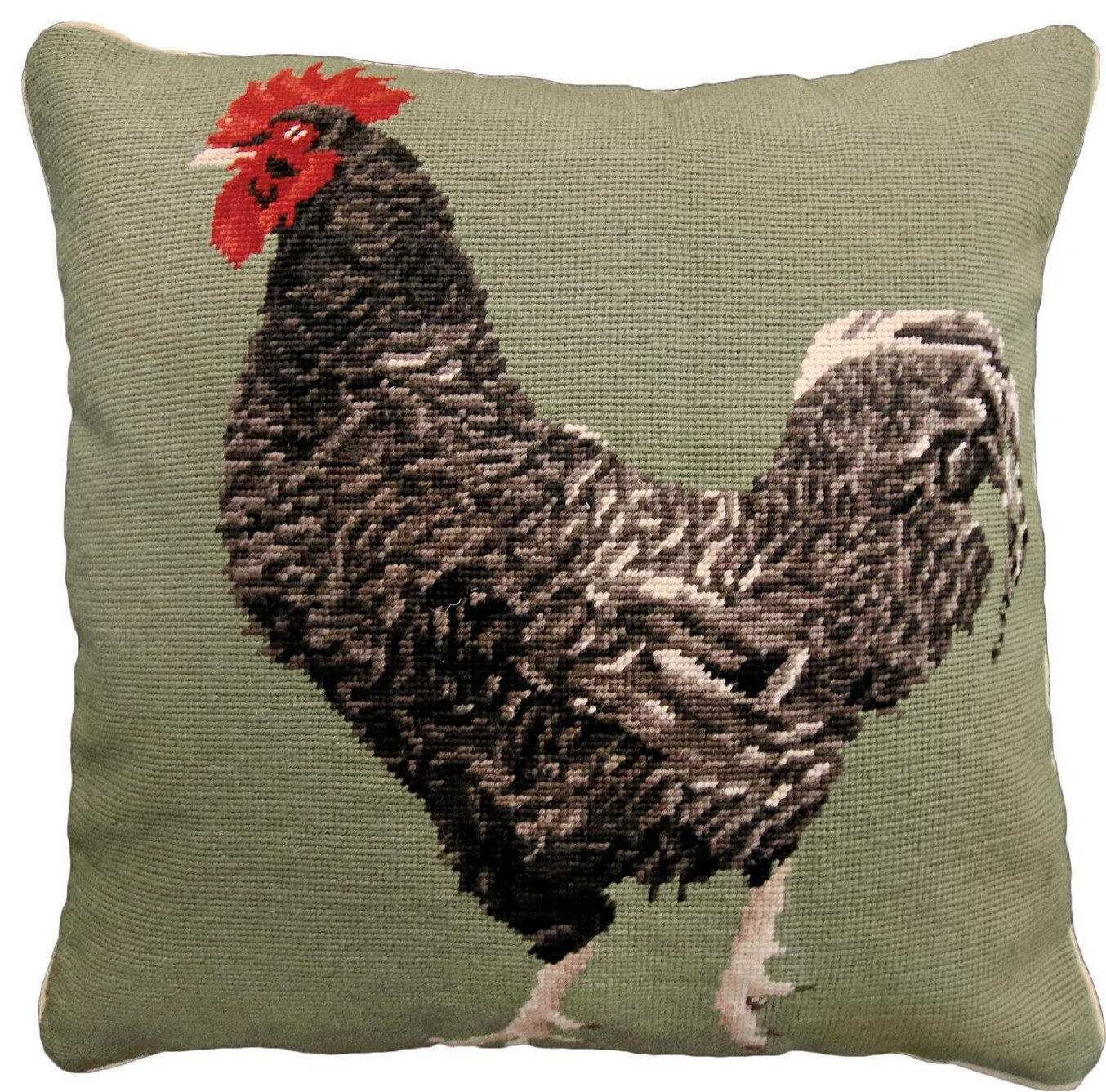 Handmade Maran Chicken Wool Pillow, 18x18 - Farmhouse - Decorative ...