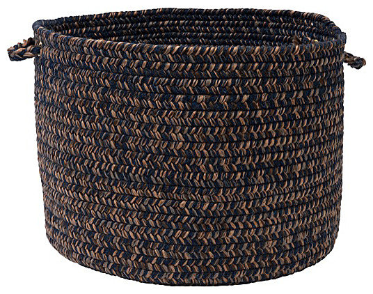 Colonial Mills Basket Hayward Navy Round, 18"x18"x12" - Contemporary ...