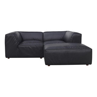 Form Nook Modular Sectional Vantage Black Leather - Transitional ...