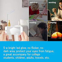 LED Desk Lamp with Flexible Gooseneck 3 Level Brightness, Battery ...