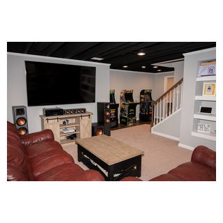 Fun Gaming Finished Basement in Macomb, MI - Basement - Detroit - by ...