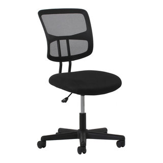 Model ESS-3020 Essentials by Ofm Swivel Mesh Armless Task Chair, Black ...