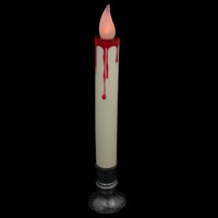 9" Flickering LED Halloween Candle Lamp with Dripping Blood Effect ...