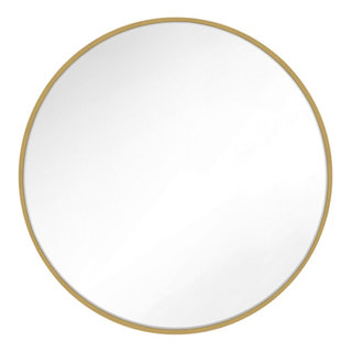 Feiss MR1301BBS Mirror Feiss Burnished Brass - Contemporary - Bathroom ...