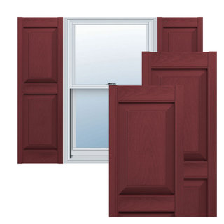 14 3/4"Wx67"H Standard Size Cottage Style Double Panel Shutters, 001 ...