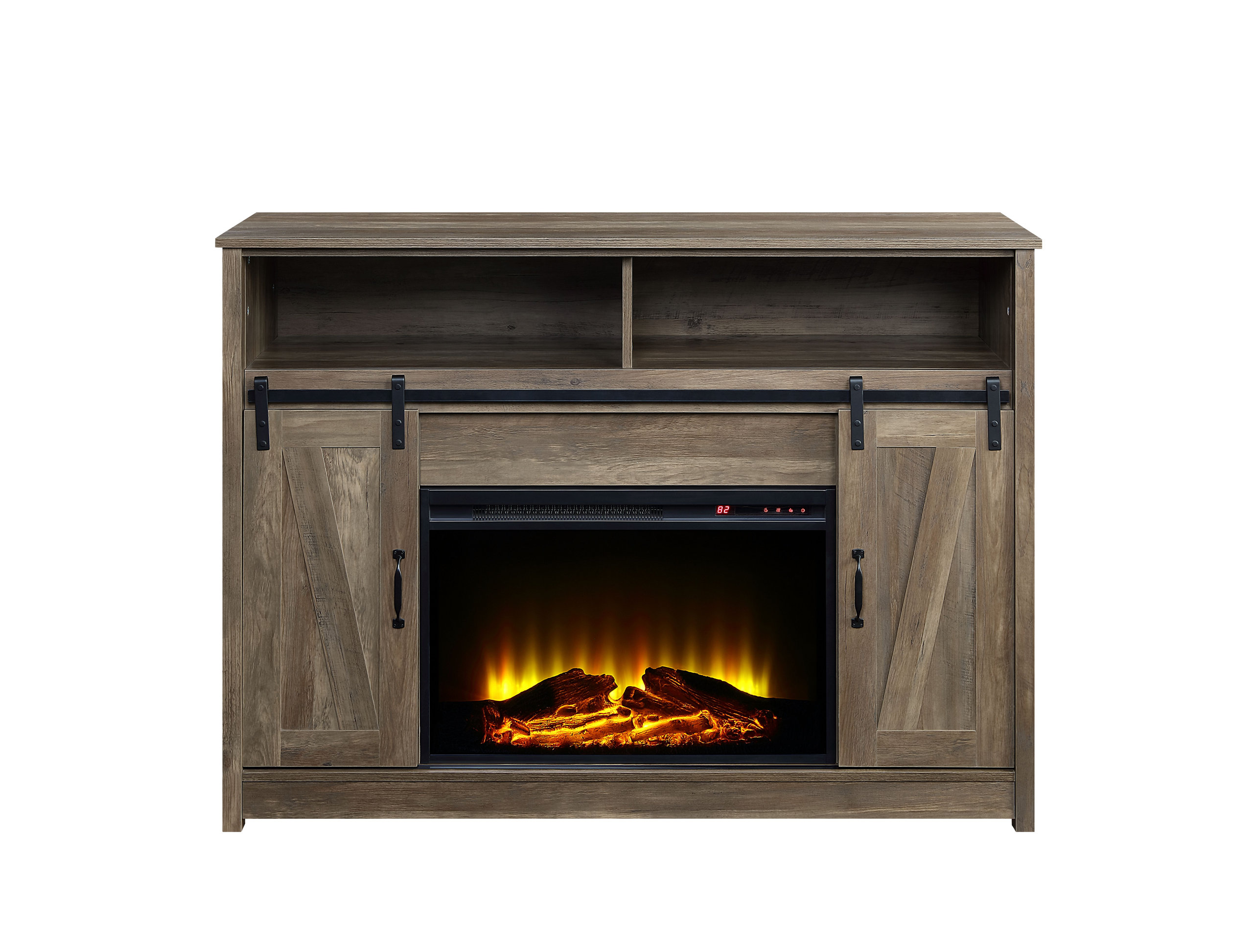 ACME Tobias Fireplace, Rustic Oak - Rustic - Indoor Fireplaces - by ...