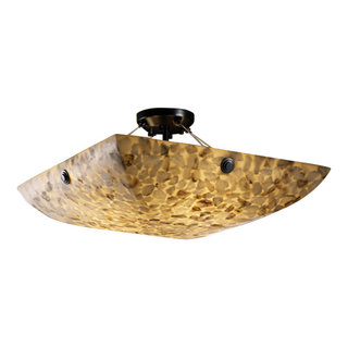 48-inch Semi-Flush Bowl - CONCENTRIC CIRCLES FIN - Transitional - Flush ...