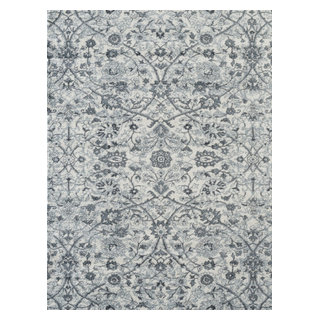 Alexandria Ivey Light Blue Floral Area Rug, 7'9"x9'9", 7'9"x9'9 ...