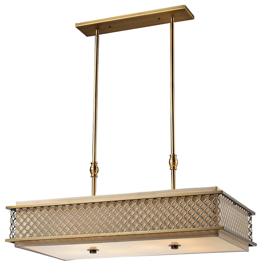 ELK LIGHTING 31269/4 Chester 4-Light Linear Chandelier In Brushed ...