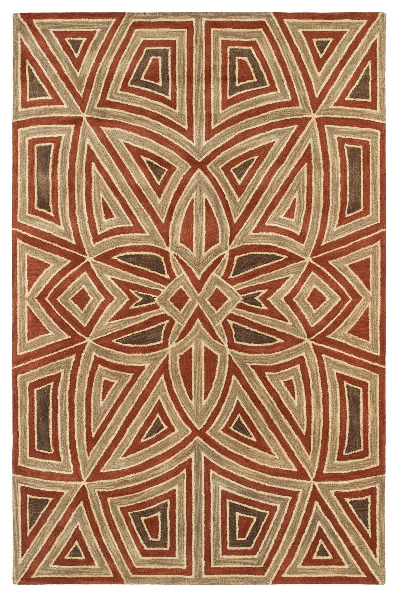 Kaleen Rosaic Collection Rug, Rust, 5'x7'9" - Contemporary - Area Rugs ...