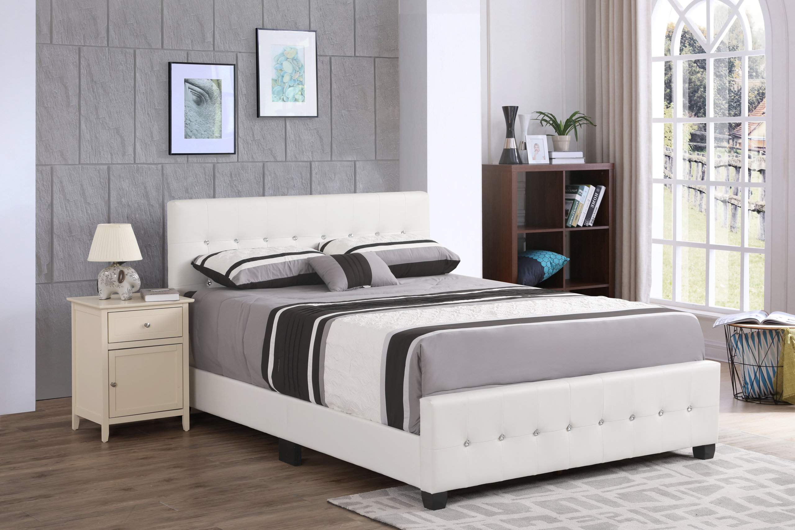 Bed, White, Full, Queen - Transitional - Platform Beds - by Glory ...