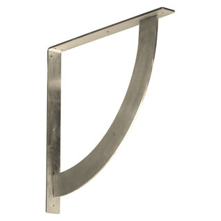 1 1/2"Wx5 1/2"Dx8"H Edwards Wrought Iron Bracket, Single Center Brace ...