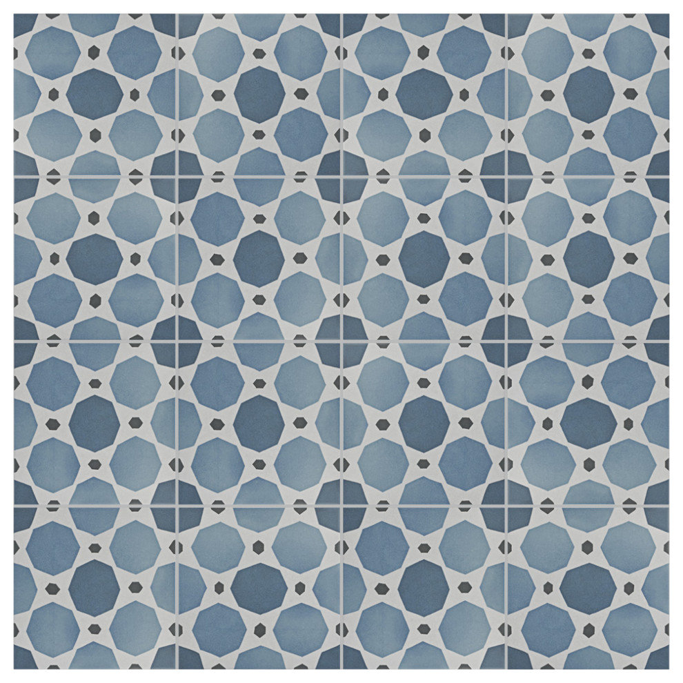 Caprice Porcelain Floor and Wall Tile, Sapphire, Sample - Contemporary ...
