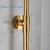 Luxury Gold Rainfall Bath Shower Faucet Set Tub Spout Mixer Tap - Transitional - Showerheads And ...