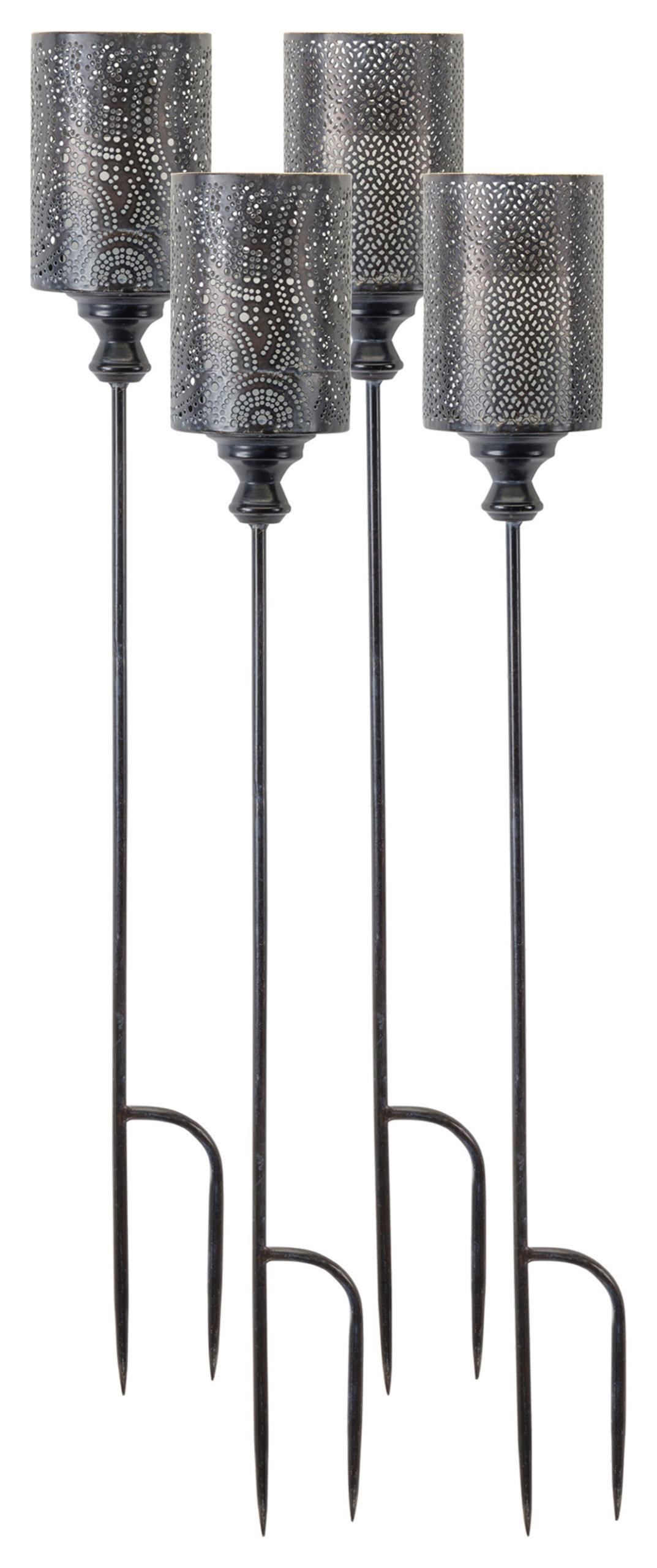 Garden Stake (Set of 4) 40"H Metal - Traditional - Candleholders - by ...
