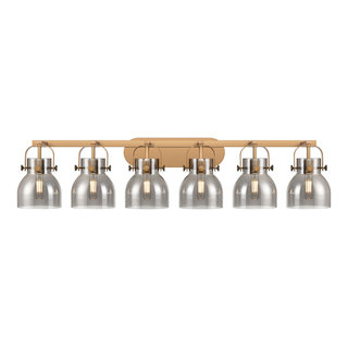 Pilaster II Bell 6 Light 6" Vanity Light - Transitional - Bathroom ...