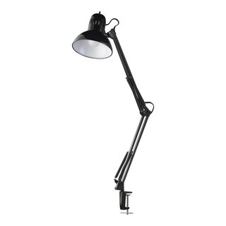 32" Multi-Joint Metal Clamp Black Desk Lamp - Transitional - Desk Lamps ...