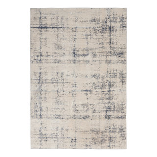 Nourison Rustic Textures RUS06 Area Rug, Ivory/Blue, 3'11" x 5'11 ...
