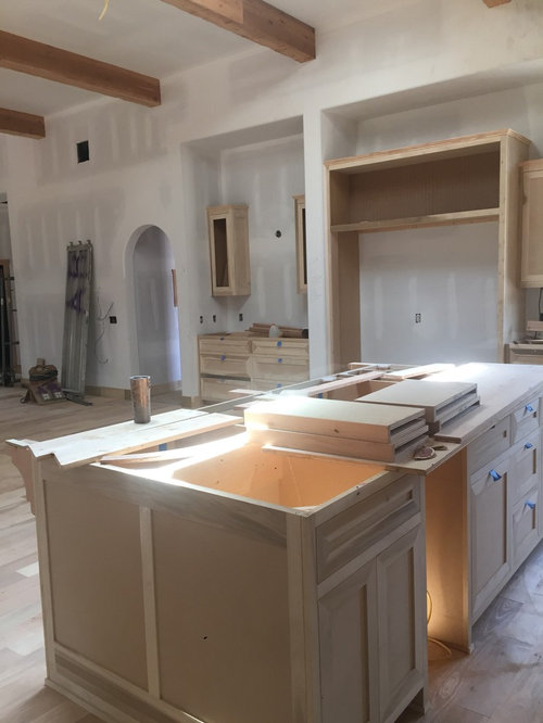 Staining box beams and wood on the cealing