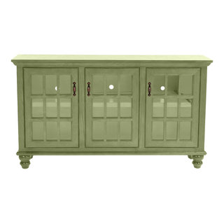 65" Traditional Oak Sideboard Buffet - Eclectic - Buffets And ...