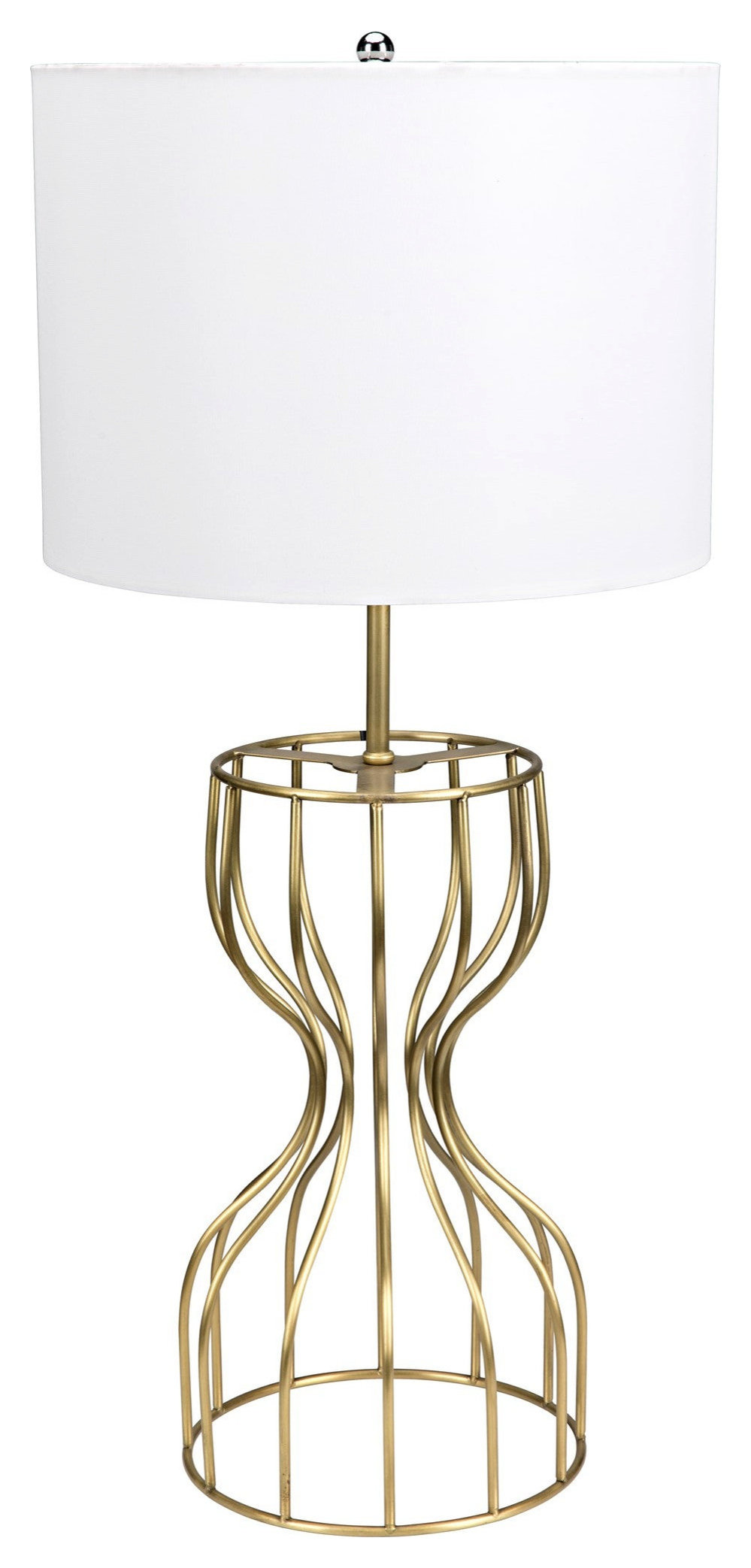Perry Metal Table Lamp With Shade and Brass Finish - Contemporary ...