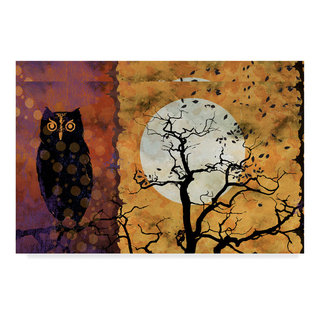 Art Licensing Studio 'All Hallows Eve Owl' Canvas Art, 16"x24" - Rustic ...