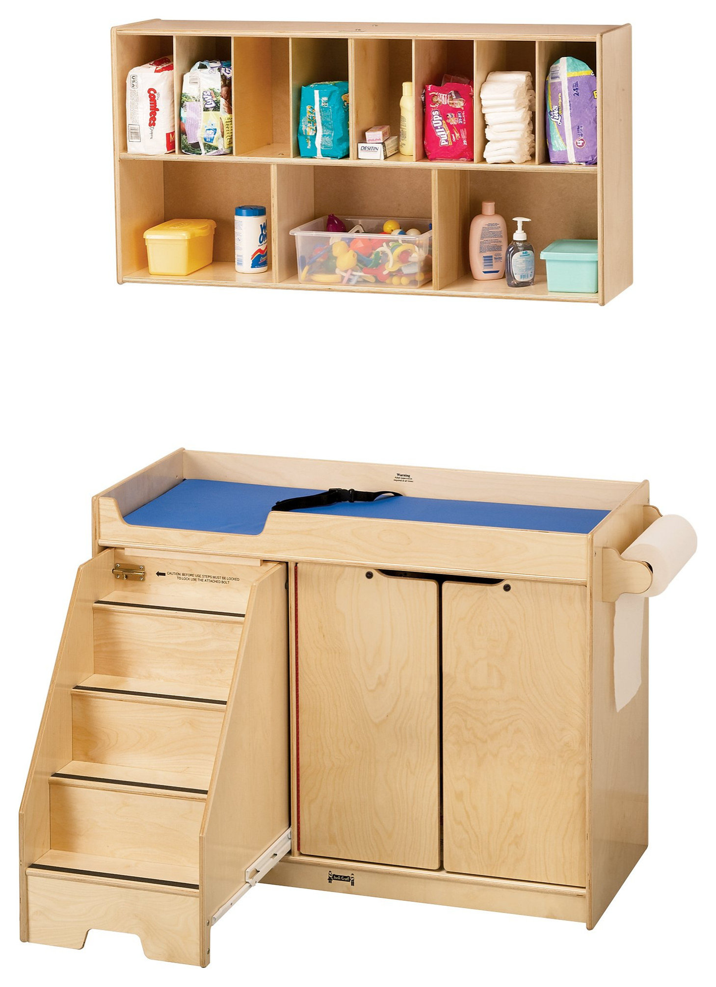 Jonti-Craft Changing Table - with Stairs Combo - Left - Contemporary ...