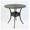 Maxwell 42 Inch Round Outdoor Cast Aluminum Bar Table - Transitional ...