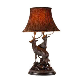 Grand Stags Lamp - Rustic - Table Lamps - by Lodgeandcabins | Houzz