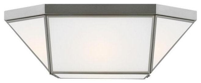 Morrison Flush Mount, 2-Light, LED, Brushed Nickel, 15.5 ...