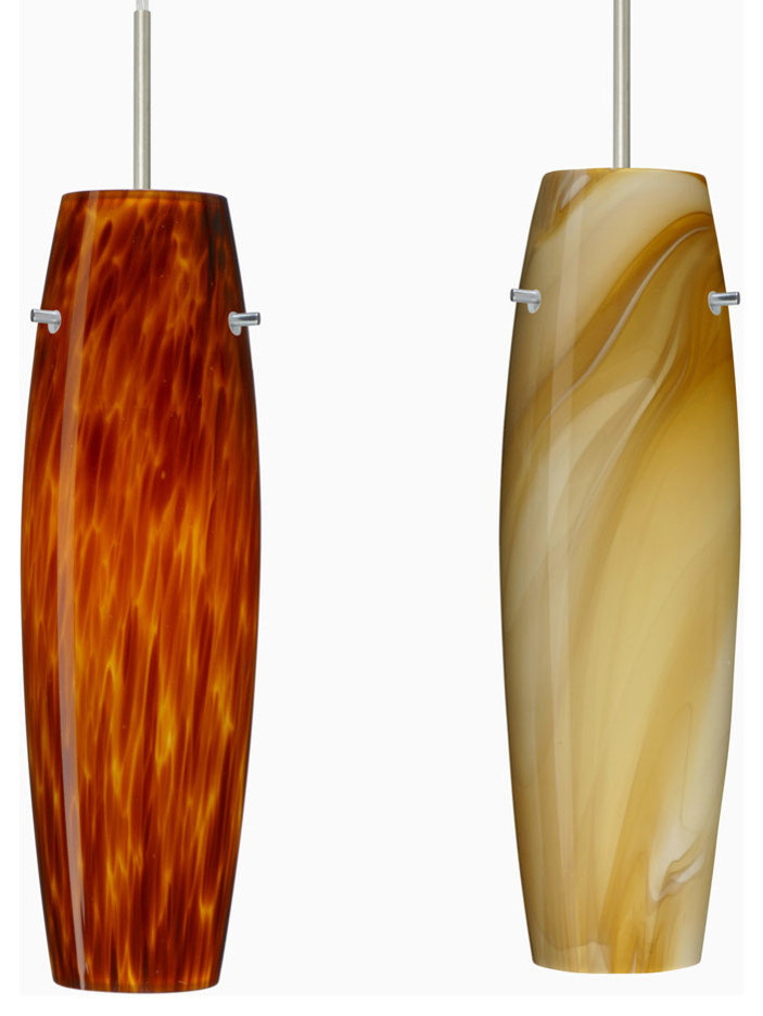 Suzi 1-Light Cord Pendant With Flat Canopy Satin Nickel Carrera Glass ...