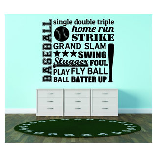 Decal Baseball Single Double Triple Home Run Strike Grand Slam 20x20 ...