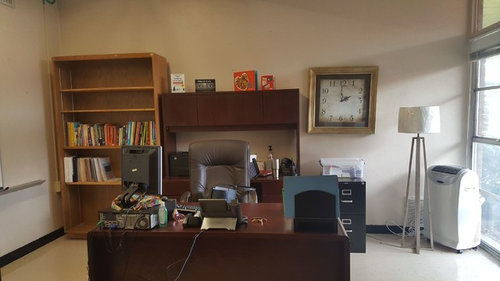 Office wall with windows