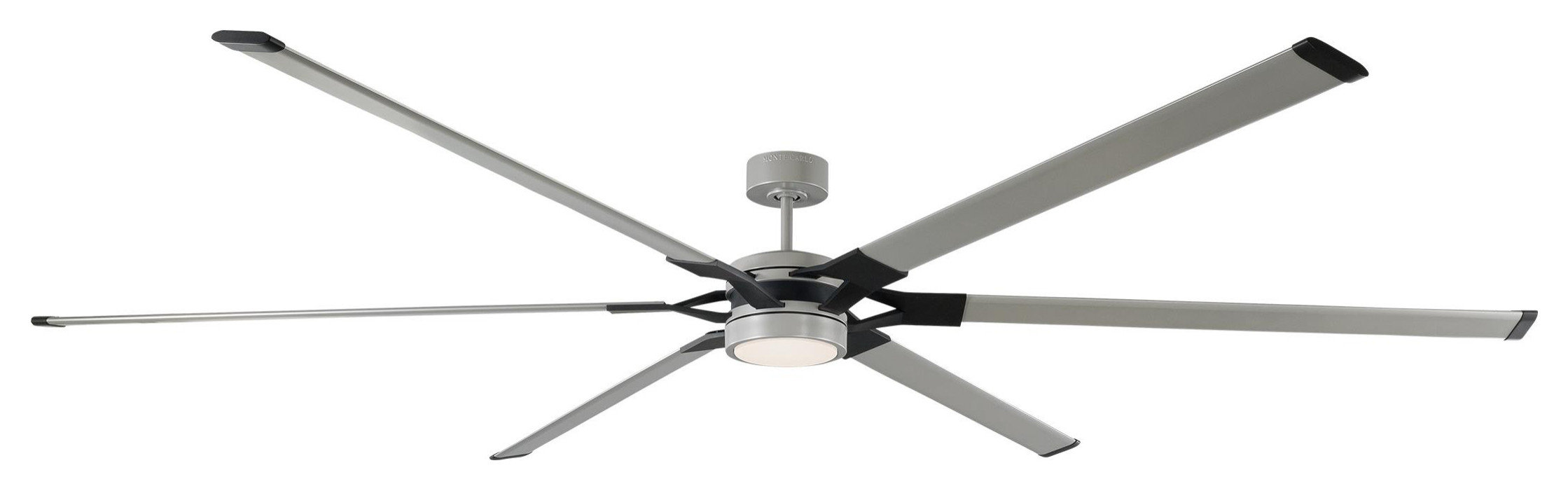 Loft 96" LED Ceiling Fan Painted Brushed Steel - Transitional - Ceiling ...