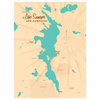 Lakebound Lake Sunapee Map Art Print, 9"x12" - Contemporary - Fine Art ...