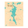 Lakebound Lake Sunapee Map Art Print, 9"x12" - Contemporary - Fine Art ...