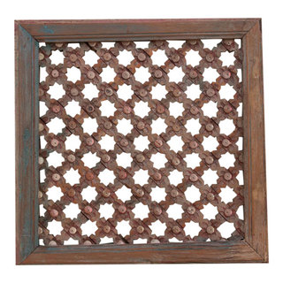Antique Weathered Star Lattice Panel - Eclectic - Wall Panels - by De ...