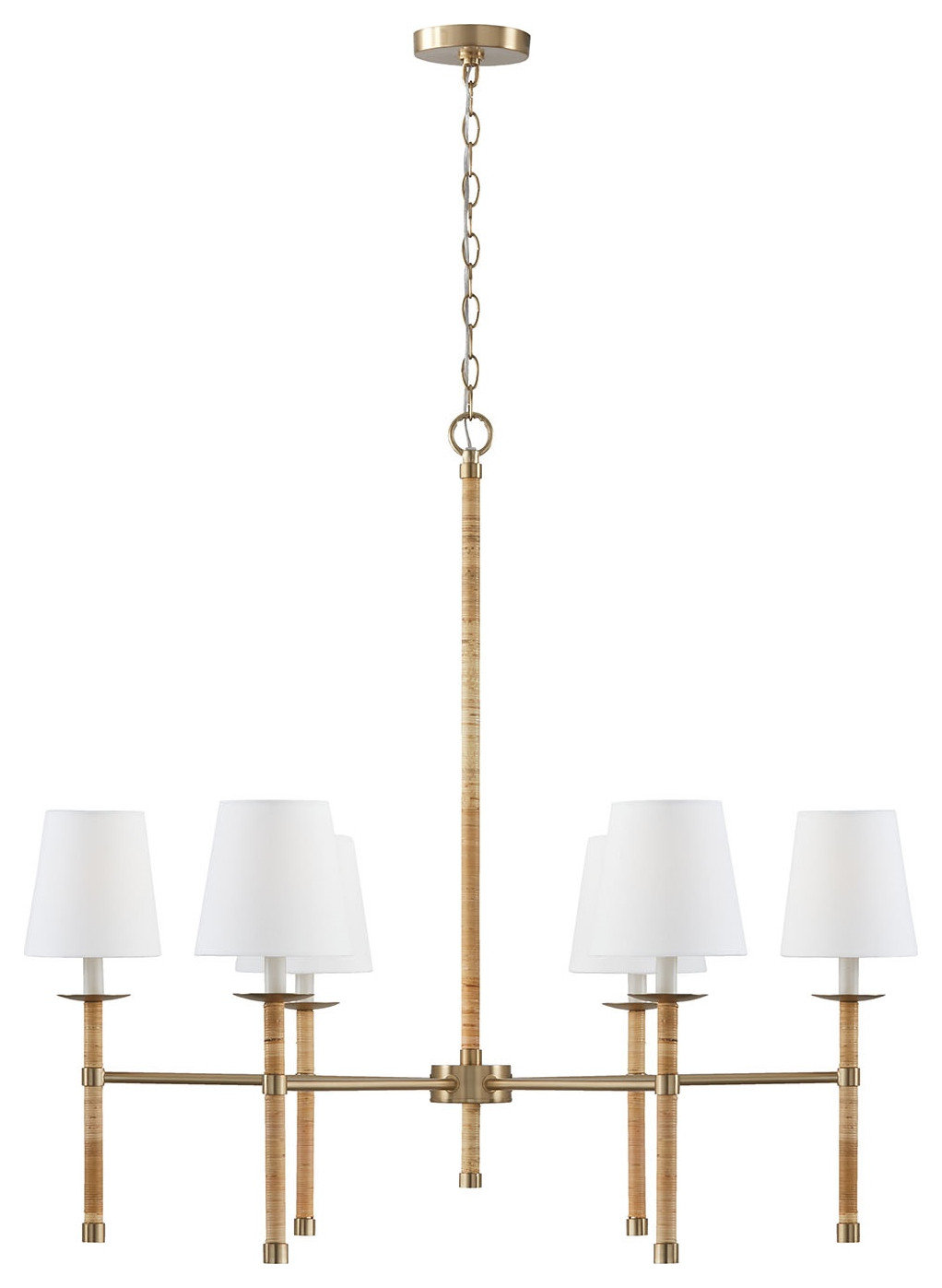 Capital Lighting Tulum 6-Light Chandelier, Matte Brass - Transitional ...