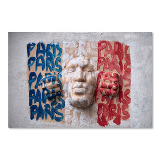 Cora Niele 'French Flag Wall Art' Canvas Art, 30"x 47" - Contemporary ...