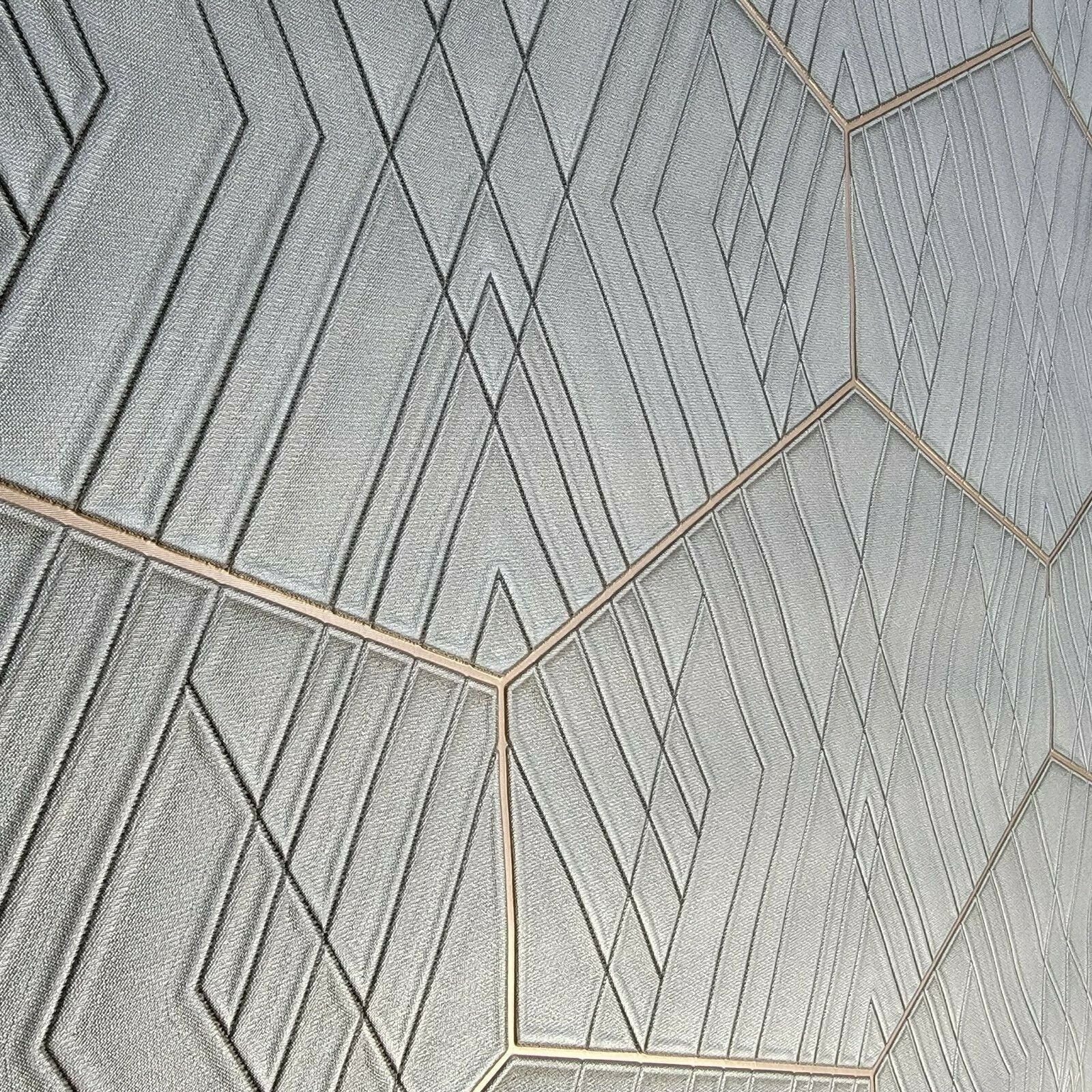 Lamborghini geometric Hexagon heavy textured gray bronze metallic ...