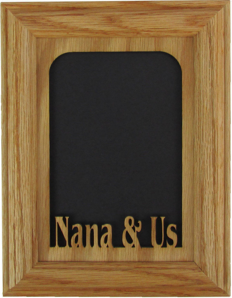 Nana and Us Vertical Oak Picture Frame and Oak Matte, 5"x7", 5"x7 ...