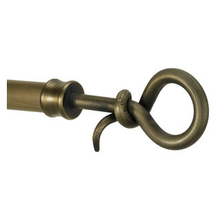 Avalon Genuine Wrought Iron Drapery Rod, 60 - Traditional - Curtain ...